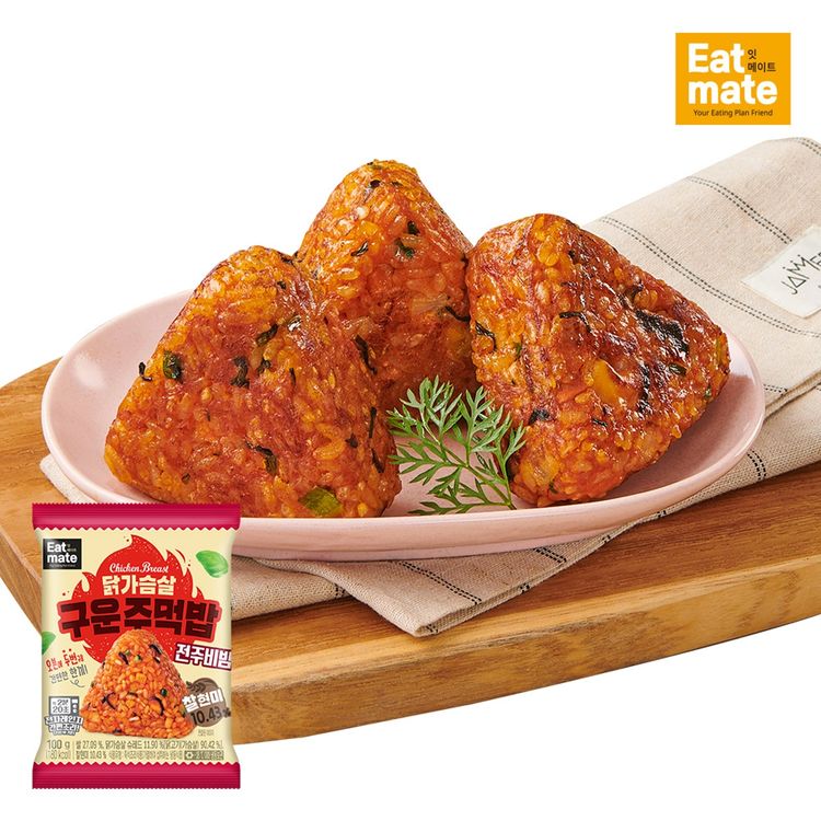 잇메이트 닭가슴살 찰현미 구운주먹밥 전주비빔 100gx7팩700g 홈플러스 택배배송