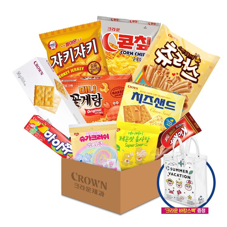 크라운 바캉스 맥주 과자 세트 썸머백증정 홈플러스 택배배송