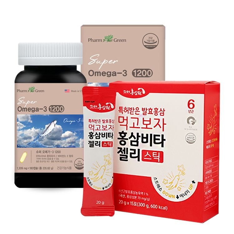 먹고보자 홍삼 비타 젤리 팜그린슈퍼오메가3 1200 포함 발송 홈플러스 택배배송