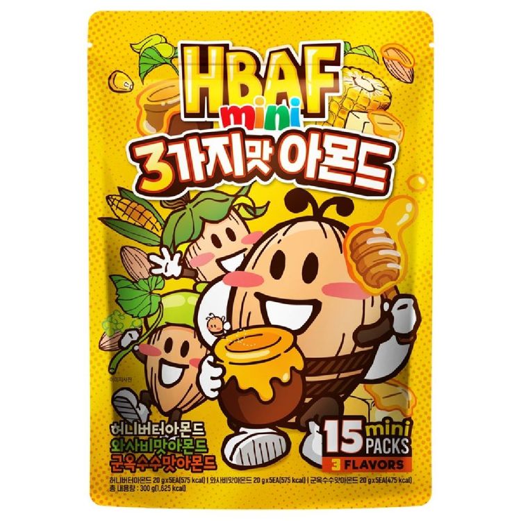 HBAF 바프 미니 3가지맛 아몬드 300G(20G*15입) | 홈플러스