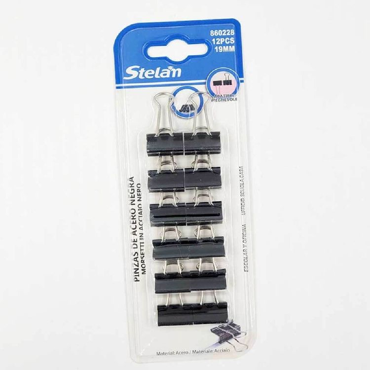 문구집게 스텔란 블랙 서류 집게 클립 19mm 12pcs 홈플러스 택배배송