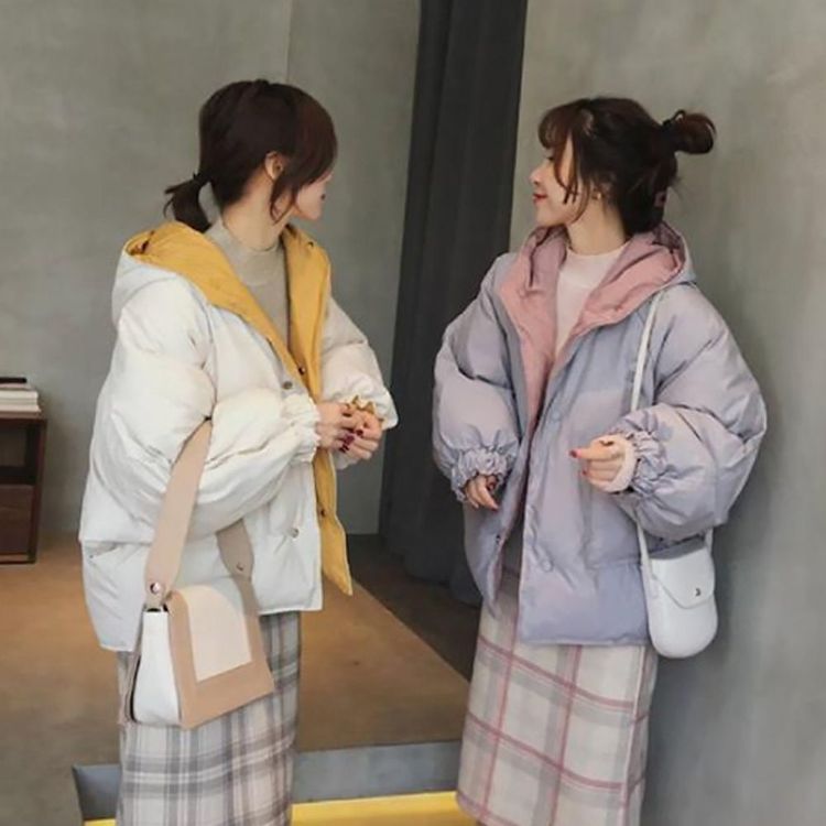 러블리 귀여운 오버핏 캠퍼스 숏패딩 10대 학생 코디 홈플러스 택배배송