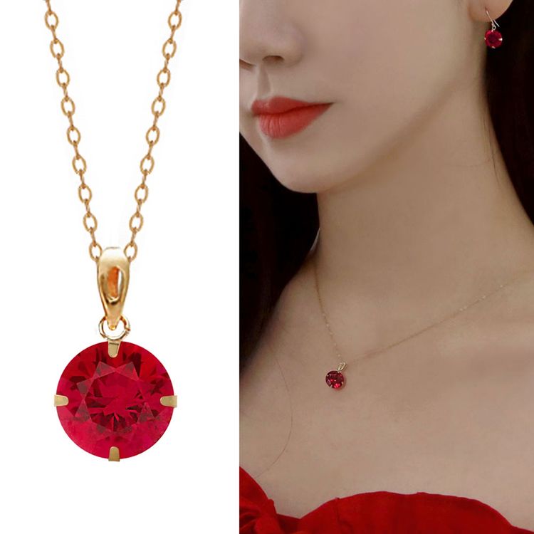 [미니아트] 14K GOLD 목걸이 탄생석 컬러 펜던트 G153_루비 | 홈플러스 택배배송
