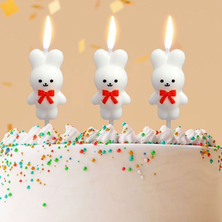 해피니스 리본토끼 생일초 3개입 X 3세트 케이크초 홈플러스 택배배송