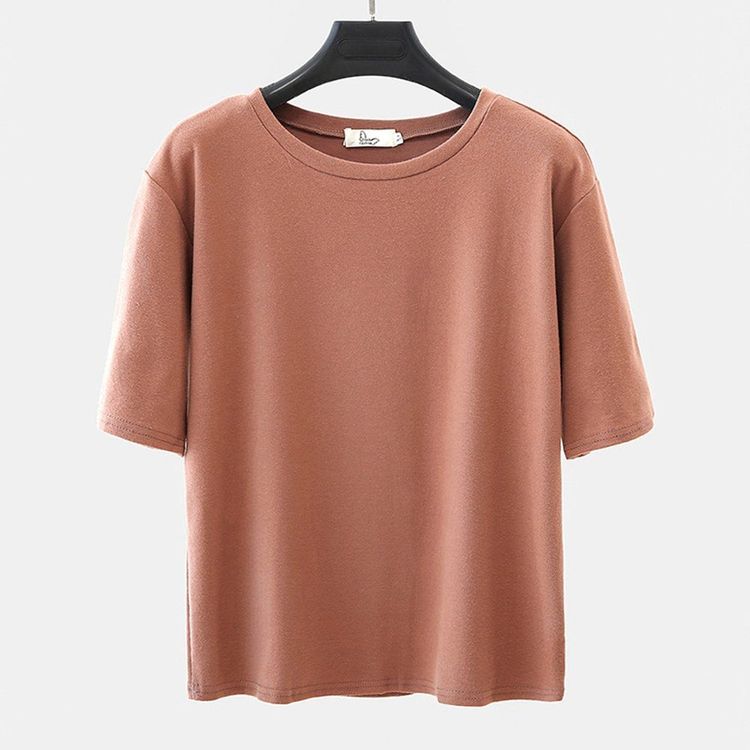 여름 레이어드 기본 무지 반팔 여성 티 셔츠 핑크 홈플러스 택배배송