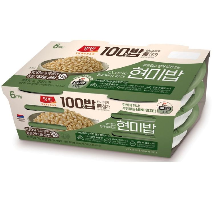 동원 양반 100밥 현미밥 130G*6 | 홈플러스