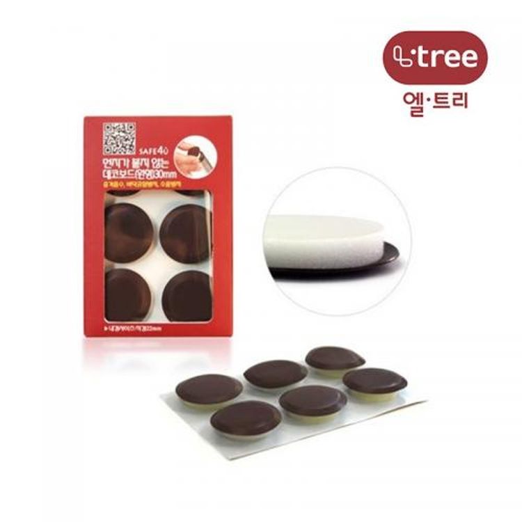 바닥긁힘 가구 소음 방지 패드 원형 30mm 6입 홈플러스 택배배송