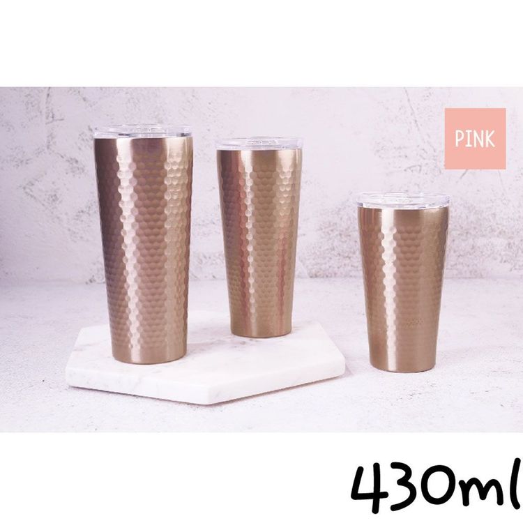 허니벌집 스텐 이중진공 보온 보냉 텀블러 핑크 430ml 홈플러스 판매자택배