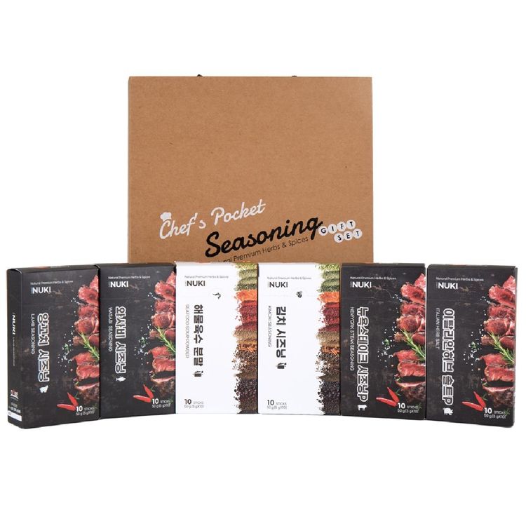 너키 시즈닝 6종 선물세트 답례품 결혼선물 돌잔치 집들이 크리스마스 연말 새해 선물 홈플러스 택배배송