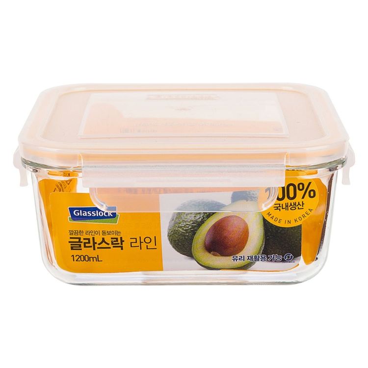 글라스락 실용적인 N6143aaa6f8 정사각 유리 밀폐 용기 1200ml 홈플러스 택배배송