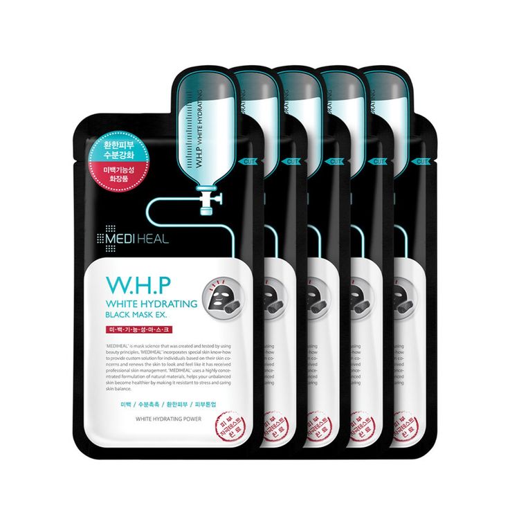 메디힐 Whp 미백 수분 블랙 마스크ex 5매 홈플러스