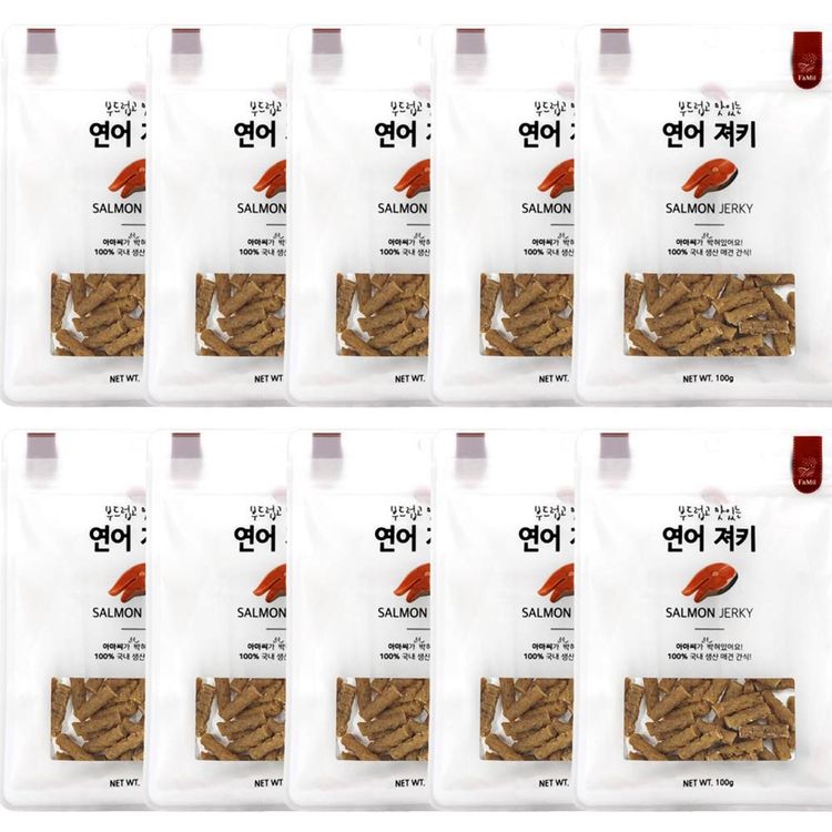 파밀 강아지간식 부드러운져키 연어 스틱 100gx10개1kg 홈플러스 택배배송