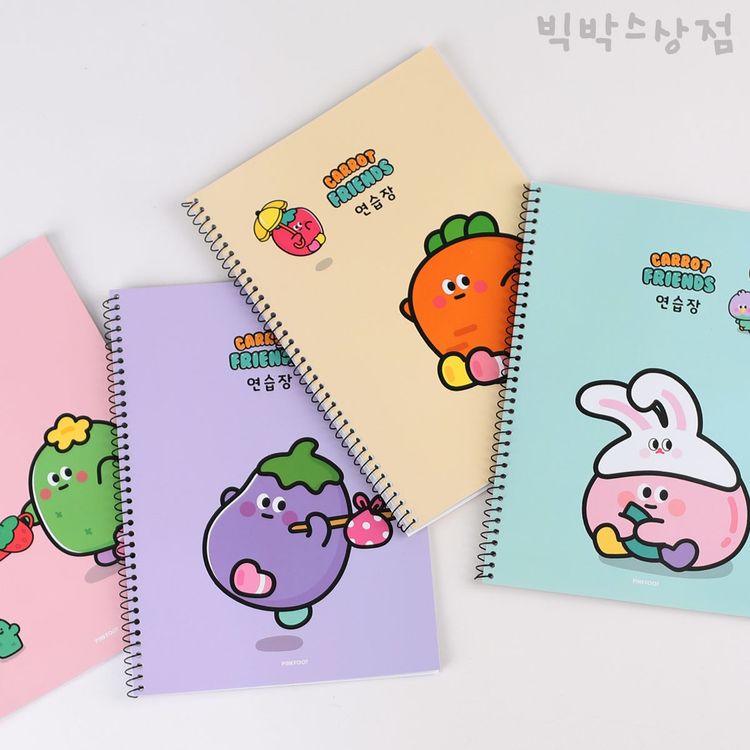 핑크풋 1000 당근연습장 35매 1권 랜덤 스프링 드로잉북 캘리그라피 단체선물 노트 홈플러스 택배배송
