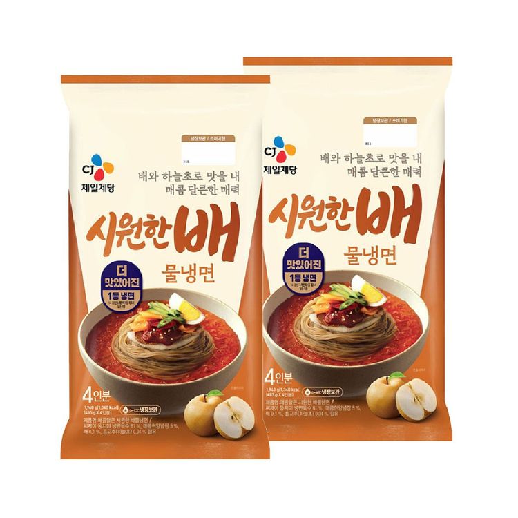 Cj 매콤달큰 시원한 배물냉면 4인분1940g X2개 홈플러스 택배배송
