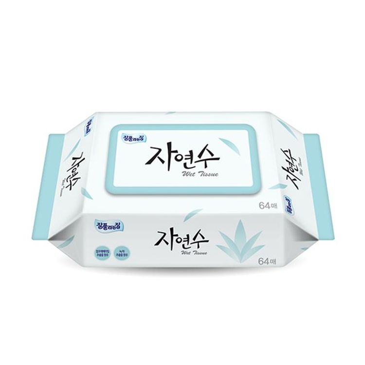 잘풀리는집 자연수 물티슈 캡형 64매x24입 1box 홈플러스 판매자택배