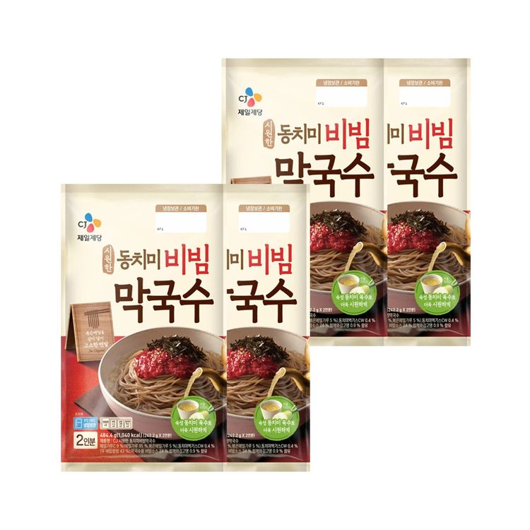 CJ 시원한 동치미 비빔 막국수 484.4g x4개 | 홈플러스 택배배송