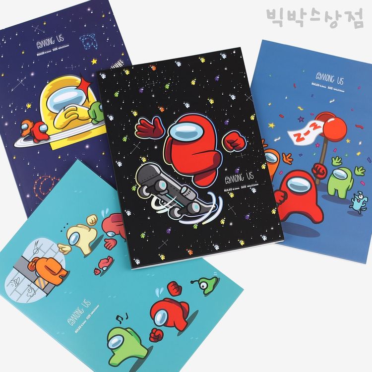 어몽어스 제본노트 70매 1권 랜덤 과목노트 중고노트 유선 캐릭터 문구 신학기 필기 홈플러스 택배배송