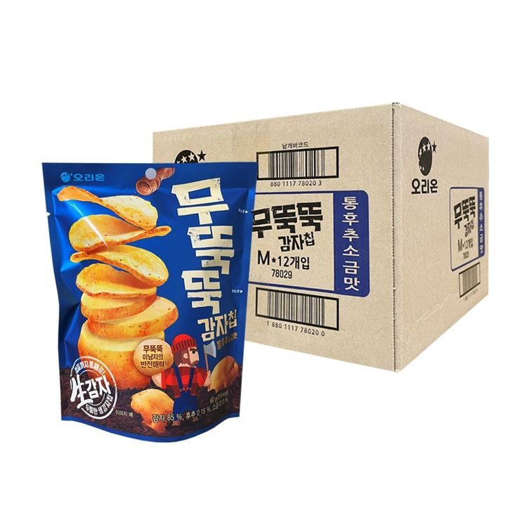 더반 오리온 무뚝뚝감자칩 통후추소금맛60g X 12봉1박스 홈플러스 택배배송