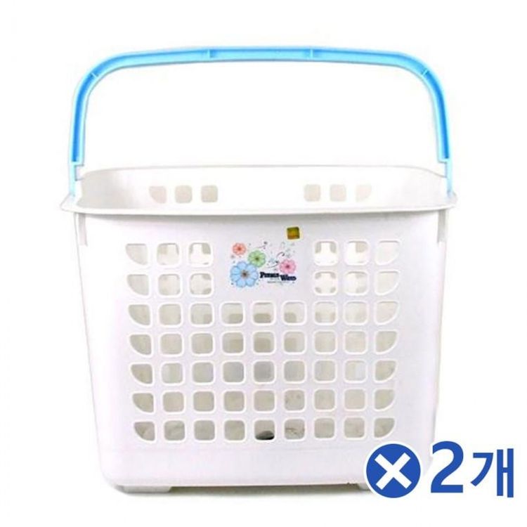 바퀴달린 핸디 세탁바구니 중형 색상랜덤x2개 옷정리 홈플러스 택배배송
