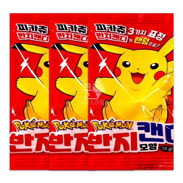 포켓몬스터 피카츄모양 반지캔디 14g 3개 홈플러스 택배배송