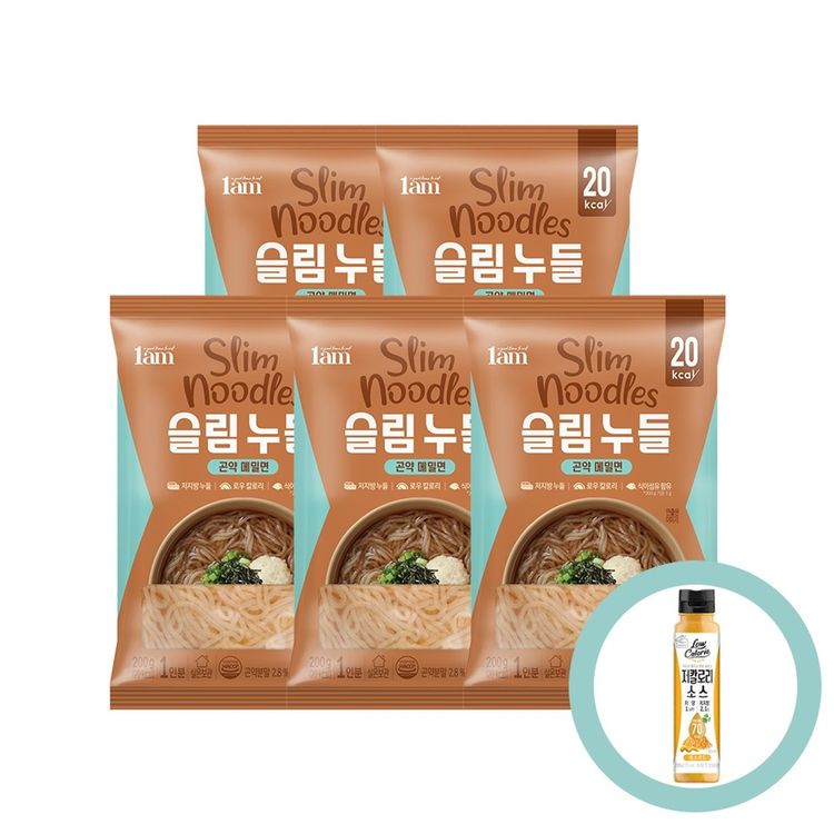 슬림누들 메밀곤약면 200gx5개저칼로리 소스 머스타드 230gx1개 홈플러스 택배배송