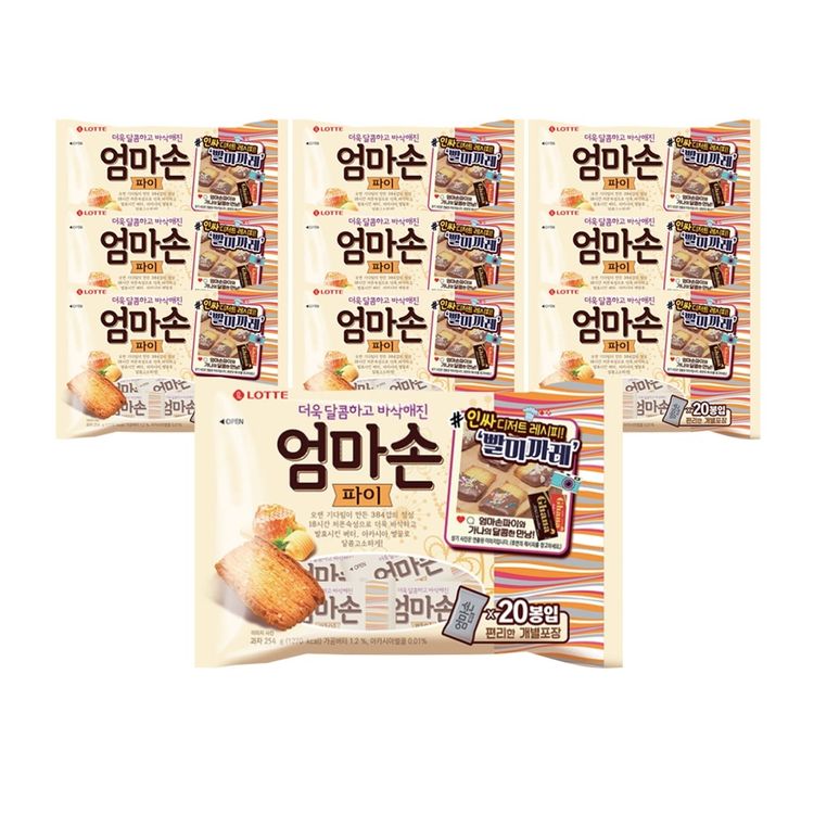 더반 롯데제과 엄마손파이254g X 10곽1박스 홈플러스 택배배송