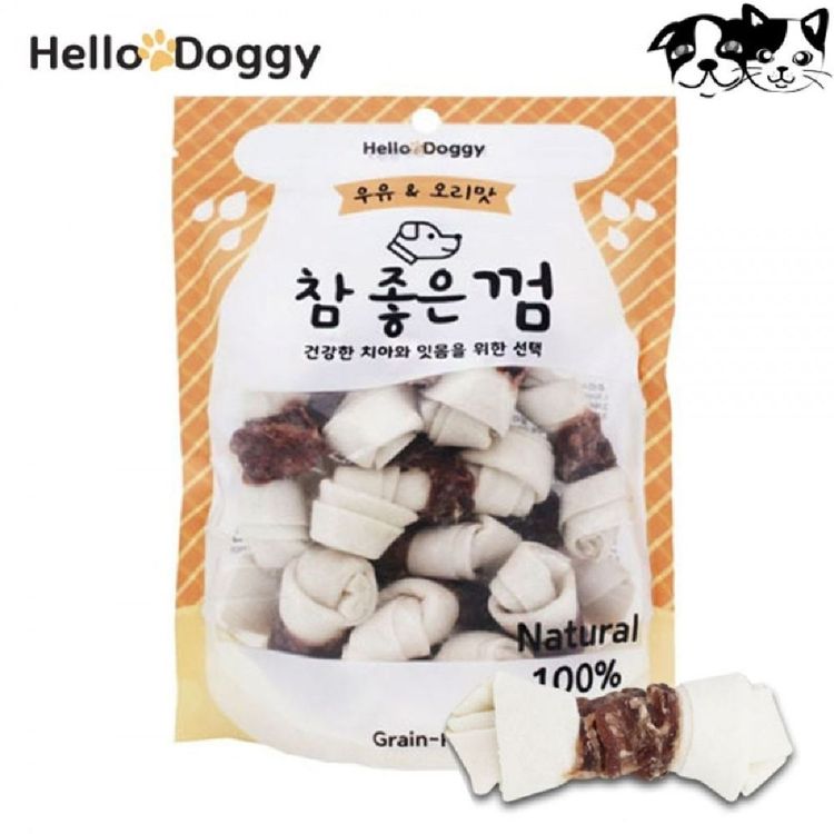 헬로도기 참 좋은껌 우유 오리맛 15p 강아지 간식 홈플러스 택배배송