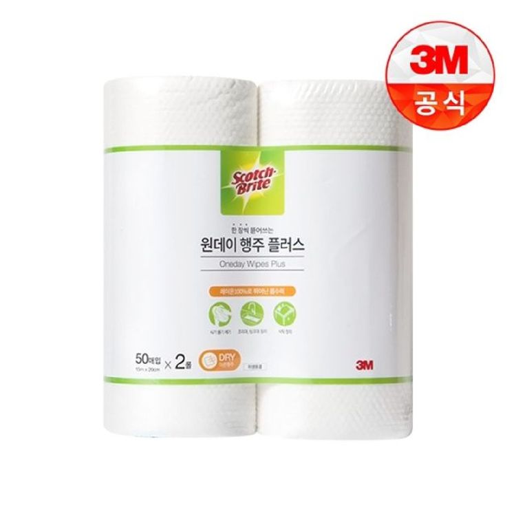 3m원데이 플러스 일회용 행주 2roll 100매 홈플러스 택배배송