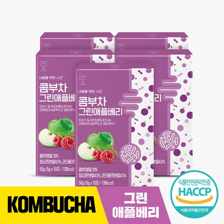 참앤들황토농원 데이앤 콤부차 그린애플베리 10포 5박스 홈플러스 택배배송