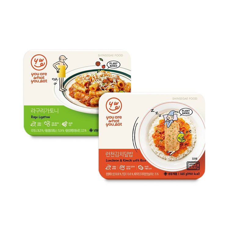 YWE 유아왓유잇 라구리가토니 245g x 1봉 + 런천김치덮밥 265g x 1봉 | 홈플러스 택배배송