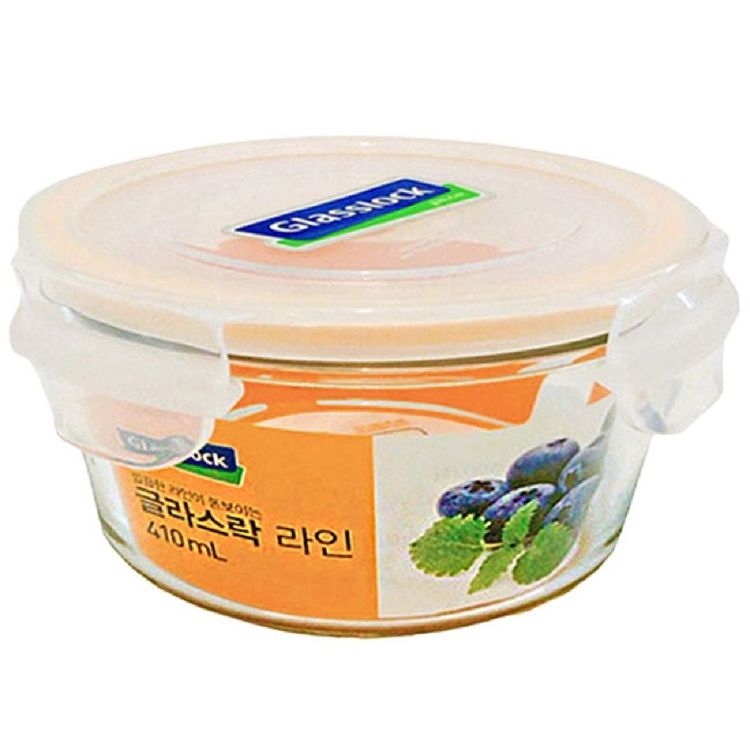 글라스락 라인 밀폐용기 410ml 원형 반찬통 무침 찬통 홈플러스 택배배송