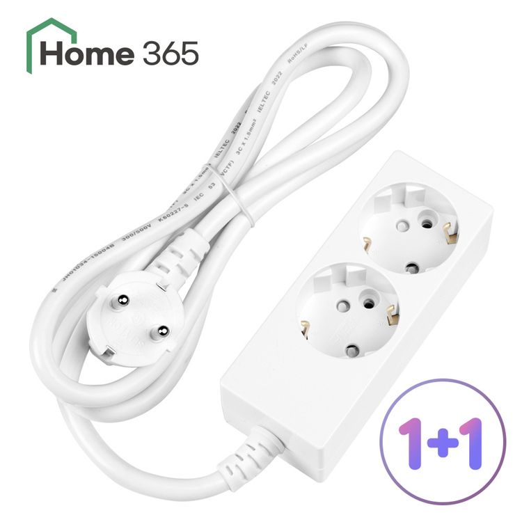 1+1 홈365 국산 일반멀티탭 2구 1.5m / 16A 멀티콘센트 | 홈플러스 택배배송