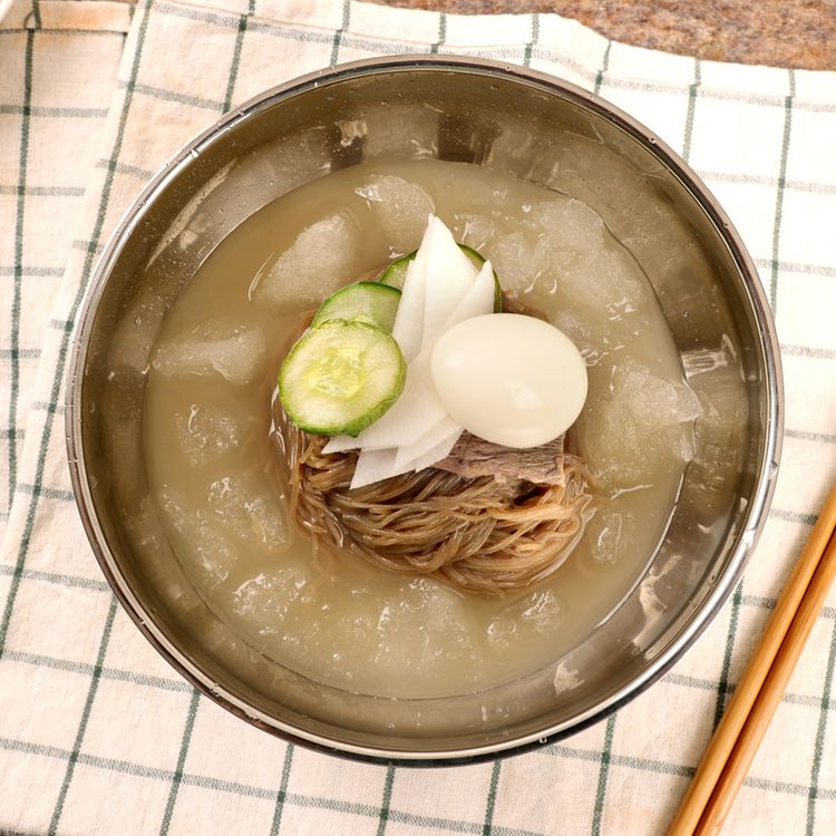 냉면家 시원한 메밀 물냉면 8인분 사리128kg＋사골육수350gx8봉 홈플러스 택배배송