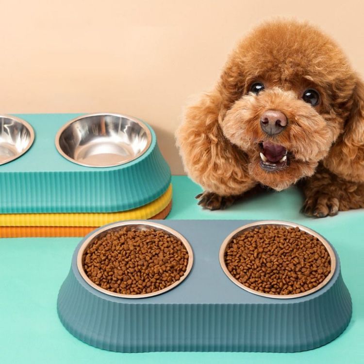 강아지 밥그릇 고양이 식기 급식기 물그릇 레이스 2구 홈플러스 택배배송