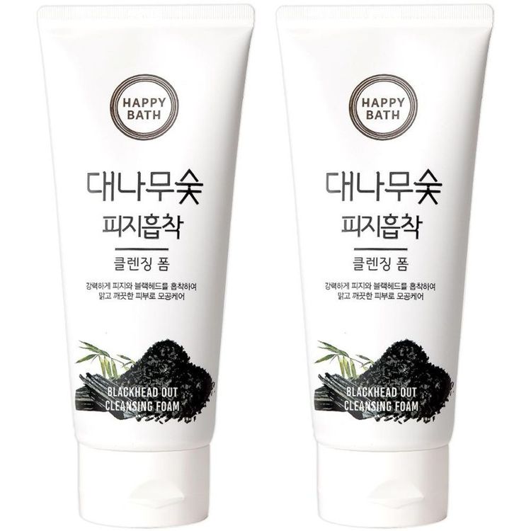 해피바스 대나무숯 피지흡착 클렌징폼 200gx2개 홈플러스 택배배송