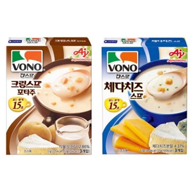 보노 크림스프 포타주 51gx3개체다치즈 63gx3개 홈플러스 택배배송