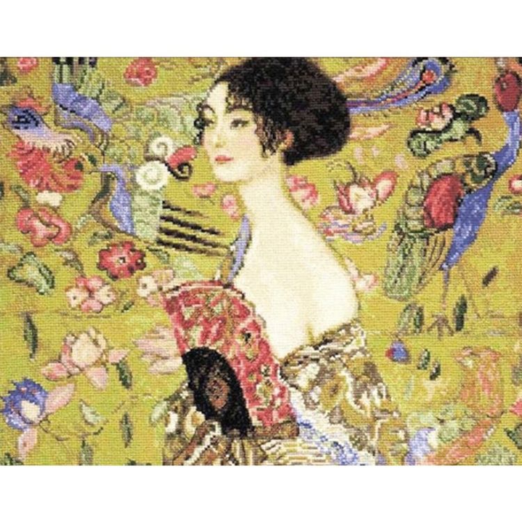클림트의 부채를 든 여인 캔버스 보석십자수 40x50 홈플러스 택배배송