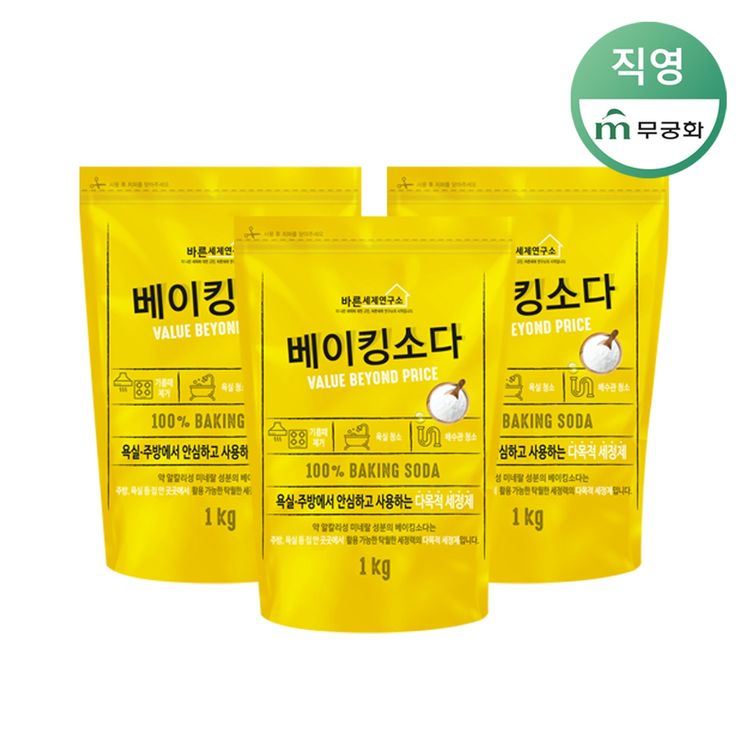 바른세제연구소 베이킹소다 1kg X 3개 홈플러스 택배배송
