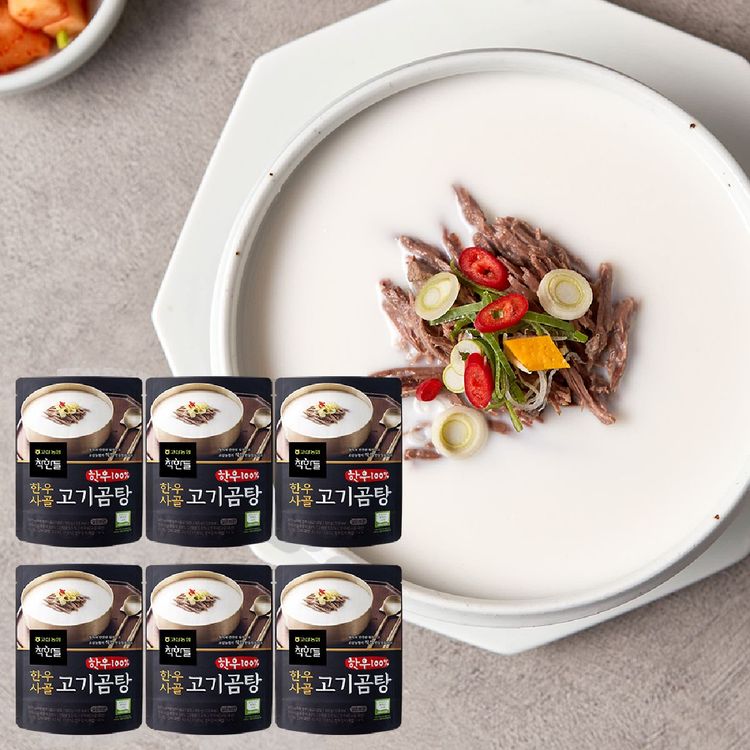 고삼농협 착한들 더착한 한우 사골고기곰탕 500g X 6팩 홈플러스 판매자택배