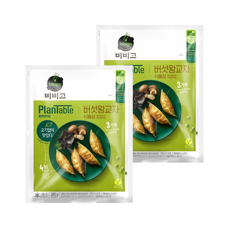 비비고 플랜테이블 버섯왕교자 385g X2개 홈플러스 택배배송