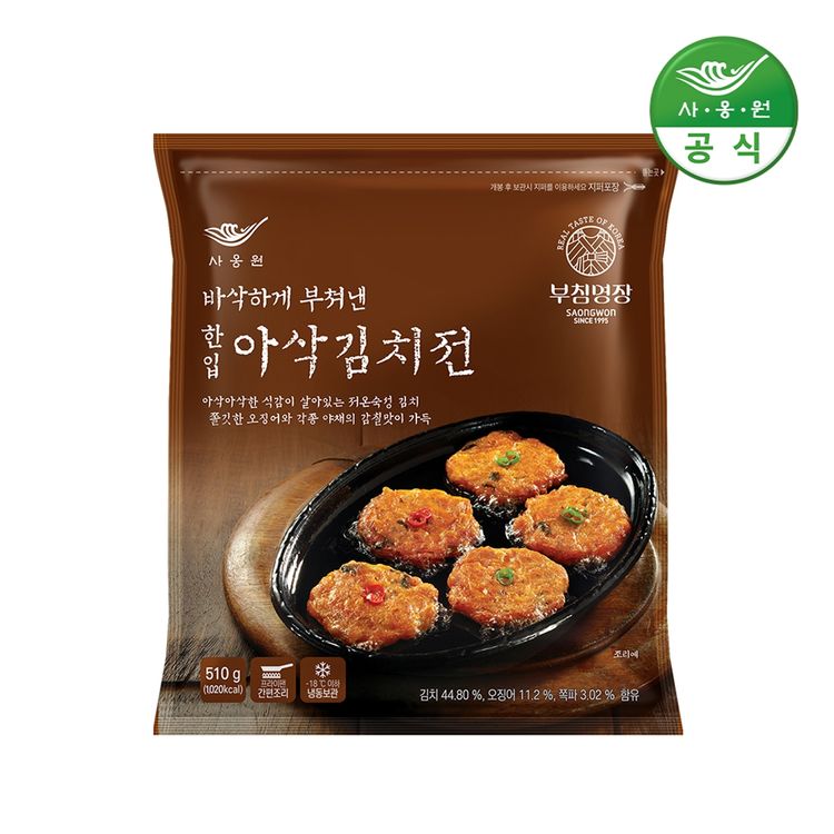 사옹원 부침명장 바삭하게 부쳐낸 한입 아삭김치전 ★510g★ 1개 홈플러스 택배배송