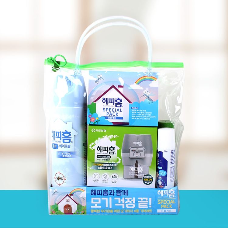 해피홈 리퀴드 기획세트 모기기피 훈증기 에어로솔 아웃도어미스트 홈플러스 택배배송