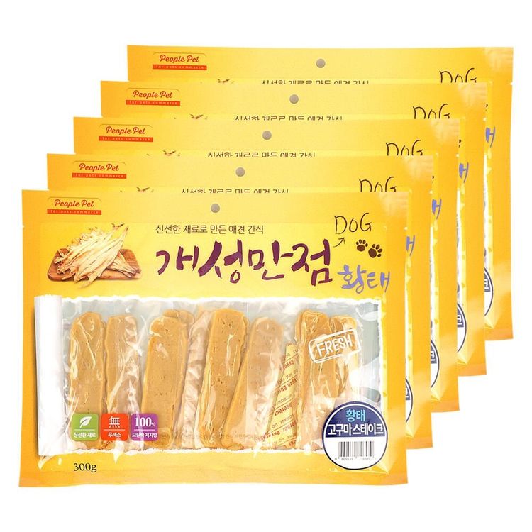주피플펫 개성만점 황태고구마 스테이크 300g X 5개 홈플러스 택배배송