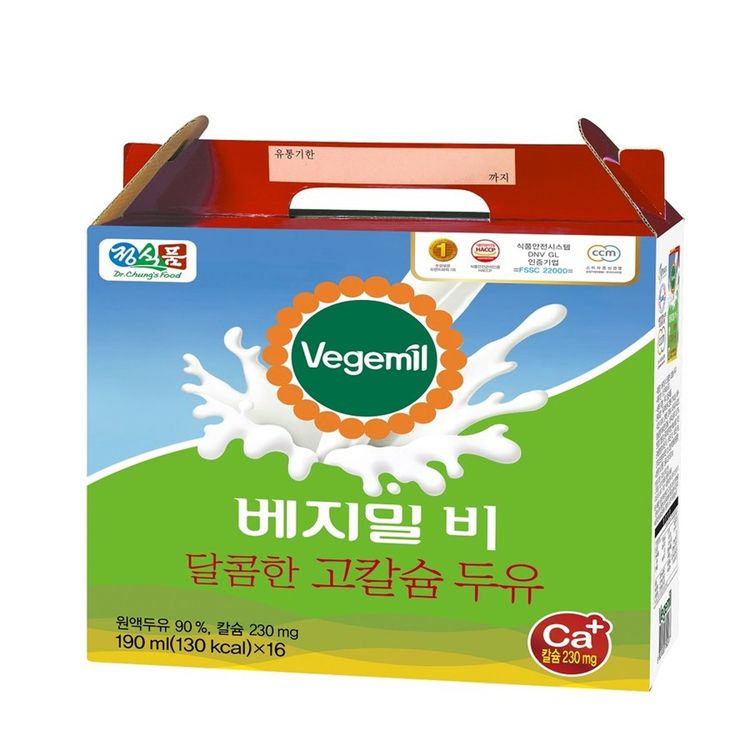 정식품 베지밀 달콤한 고칼슘B 190ML*16 | 홈플러스