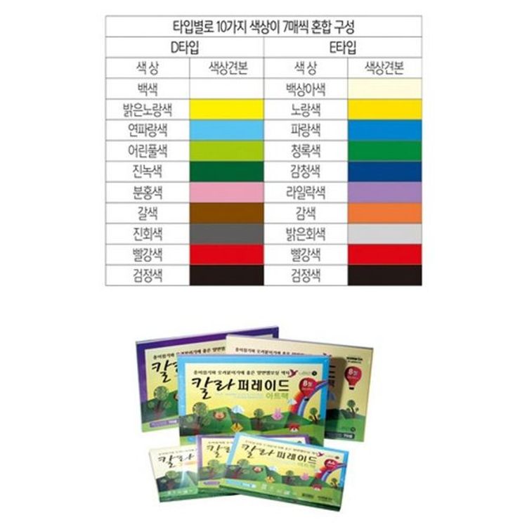 칼라퍼레이드 실용적인 N7073b7e93f 아트팩8절 S10 E타입 8절 70매 삼원 홈플러스 택배배송