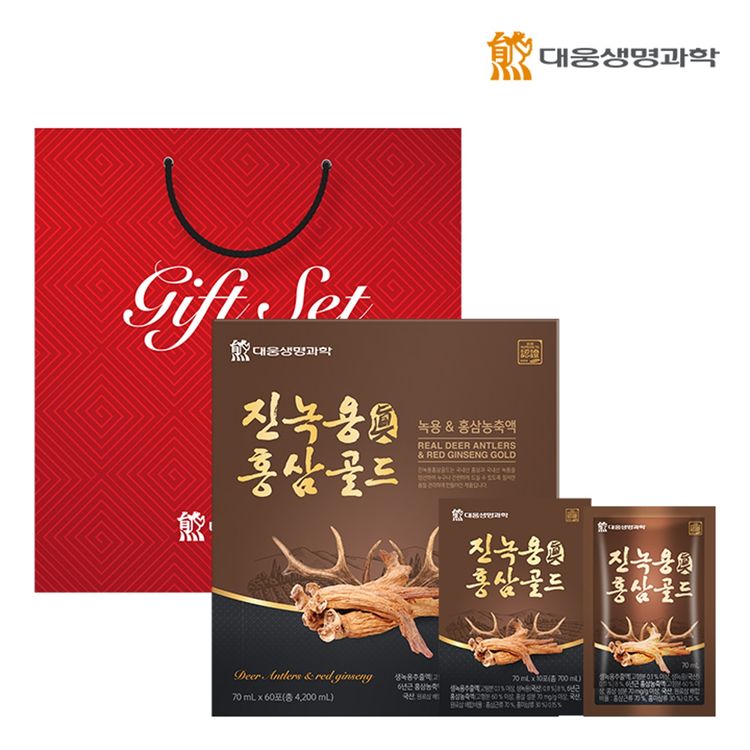 대웅생명과학 진녹용홍삼골드 60포 1박스 쇼핑백포함 홈플러스 택배배송