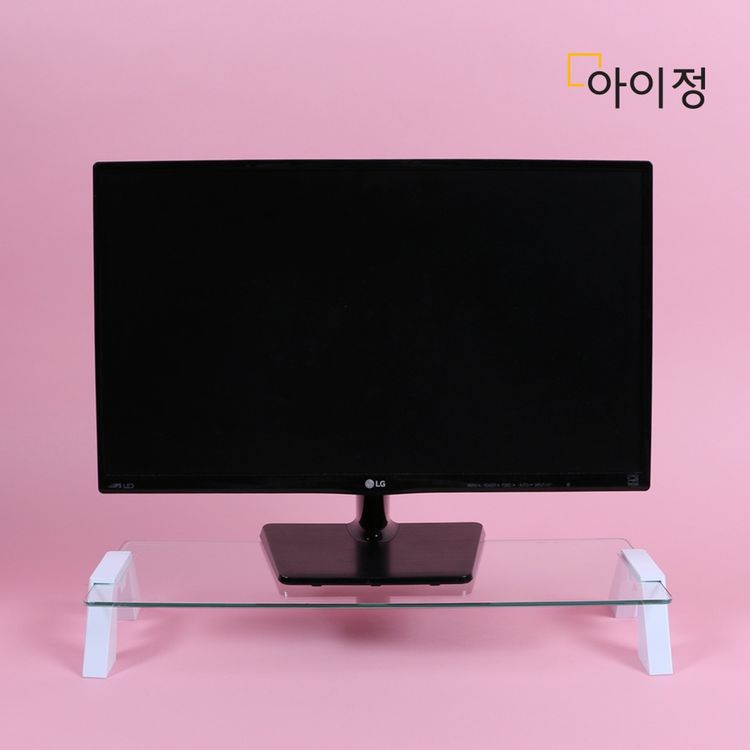 스마트독 컴팩트 강화유리 모니터받침대 C638 화이트투명 홈플러스 택배배송