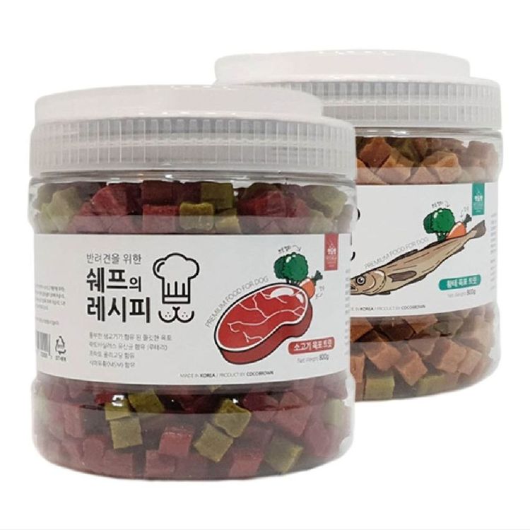 강아지 칭찬 영양간식 소프트츄 소고기황태 2종트릿 홈플러스 택배배송