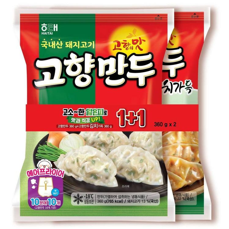 해태 고향 고기만두+김치만두 360G*2 | 홈플러스 익스프레스