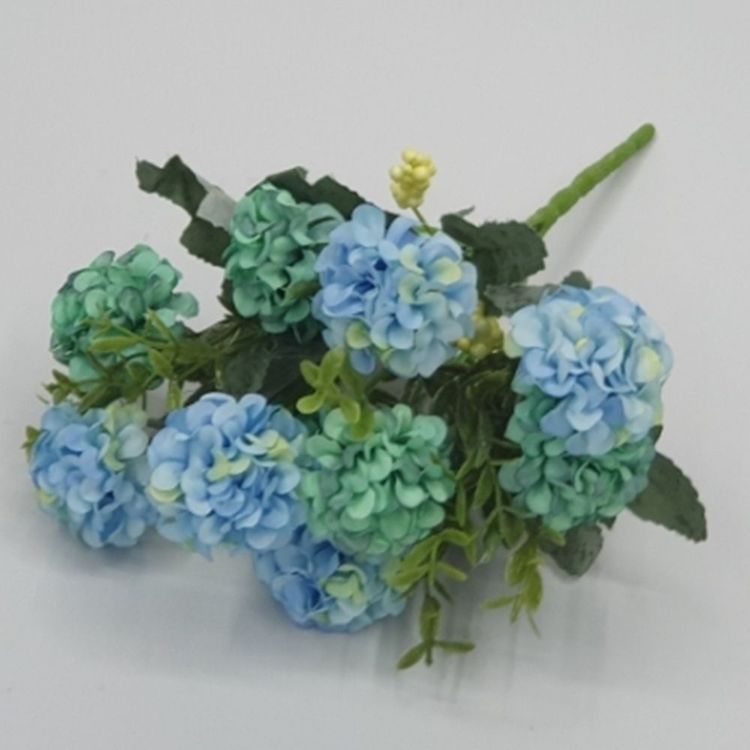 수국 꽃다발 조화 카페 인테리어 성묘조화 블루 28cm 홈플러스 택배배송